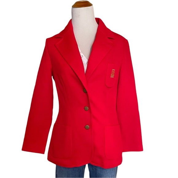 Vintage | Jackets & Coats | Vintage 8s Bright Red Classic Fit Blazer 3 ...